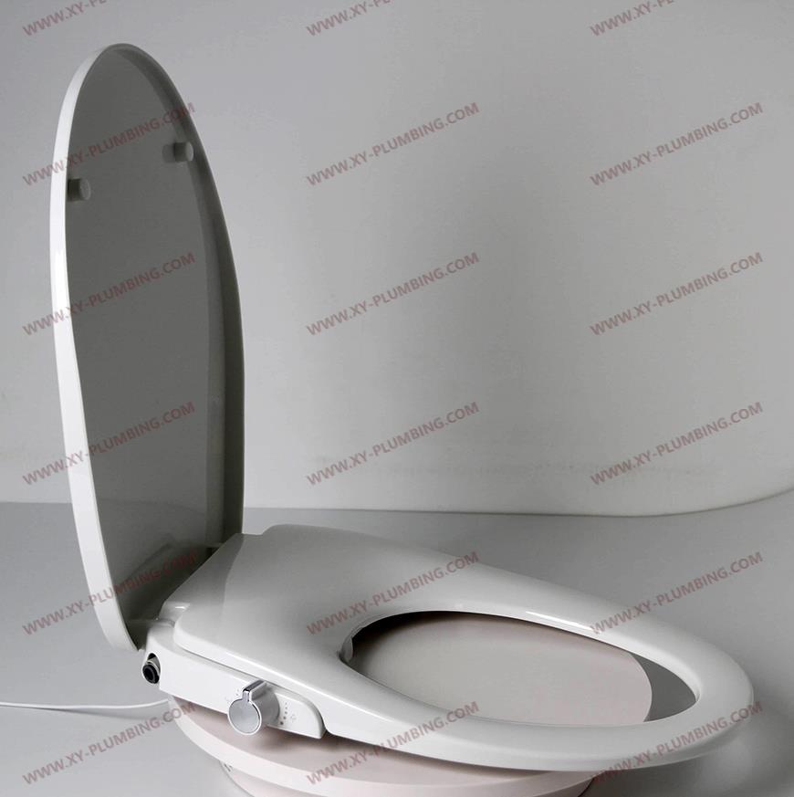 Non Electric Round Bidet Toilet Seats Dual Nozzles Soft Close Buy O